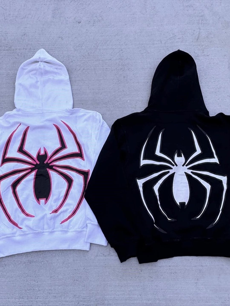 Women's Puff Print Embroidered Zipper Hooded Street Jackets – fitspromag
