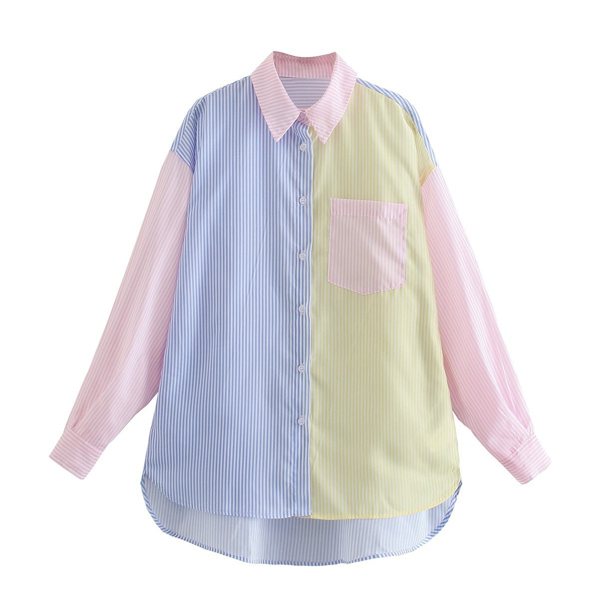 Women's Three Colors Patchwork Assorted Long Sleeve Blouses – fitspromag